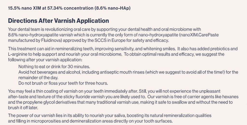 Fluoride Free Hydroxyapatite Varnish Jeffrey S Tatarin DDS Fluoride Free Hydroxyapatite Varnish Jeffrey S Tatarin DDS